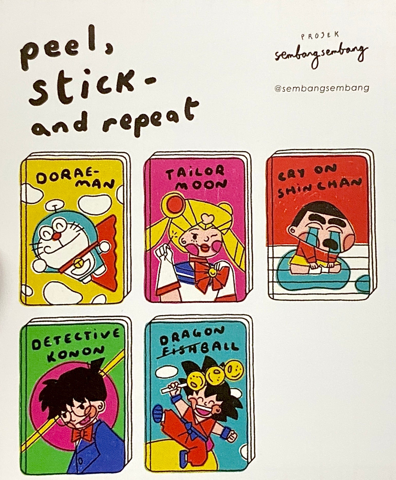 Projek SembangSembang - 90’s Anime Edition Sticker – Nurul Anwar Bookstore